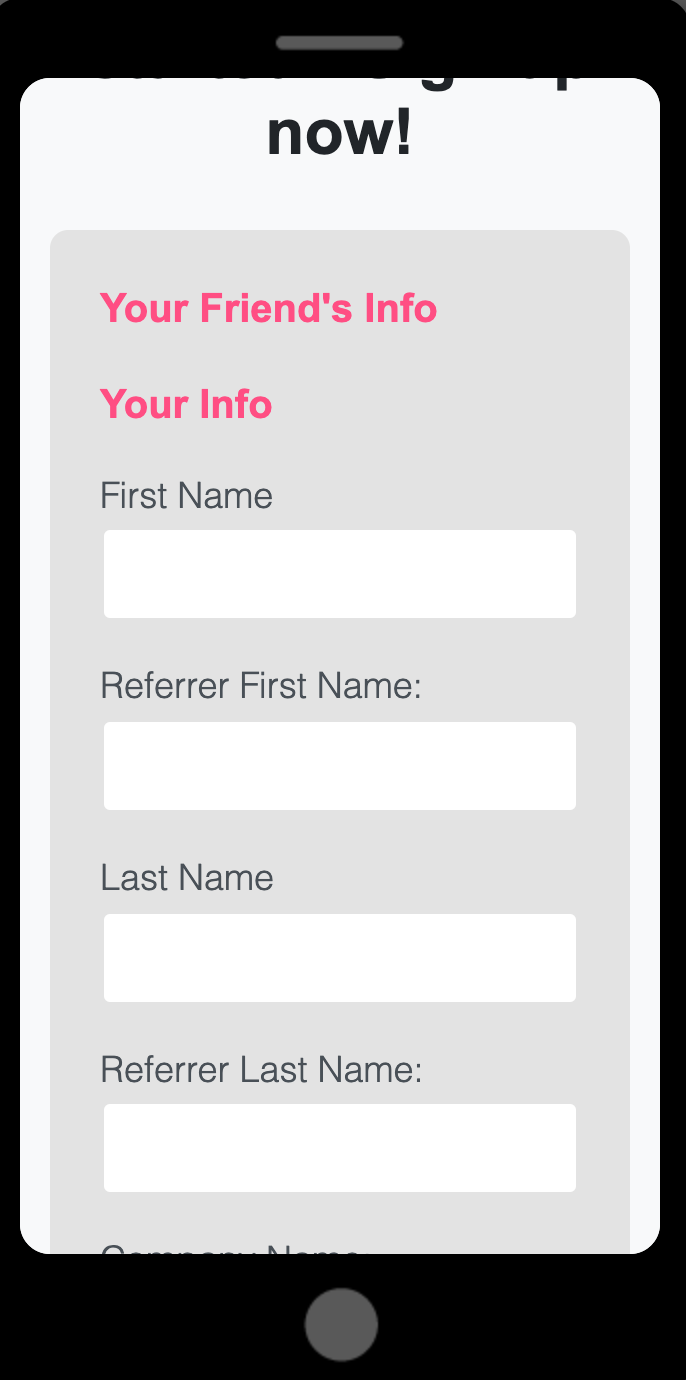 2 column form responsive on mobile - Marketing Nation
