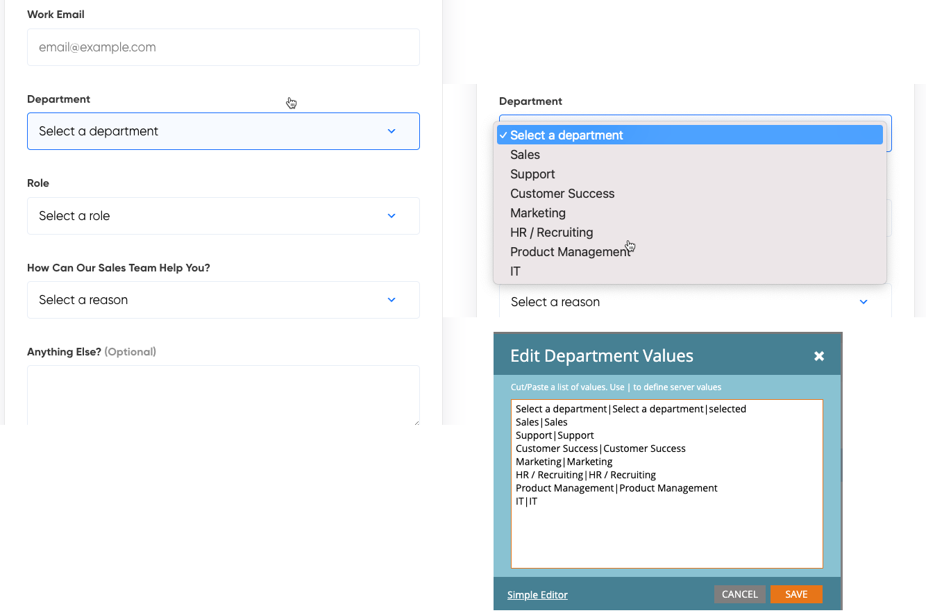 Solved: Required Picklist Values - Customizing the helper ... - Marketing Nation