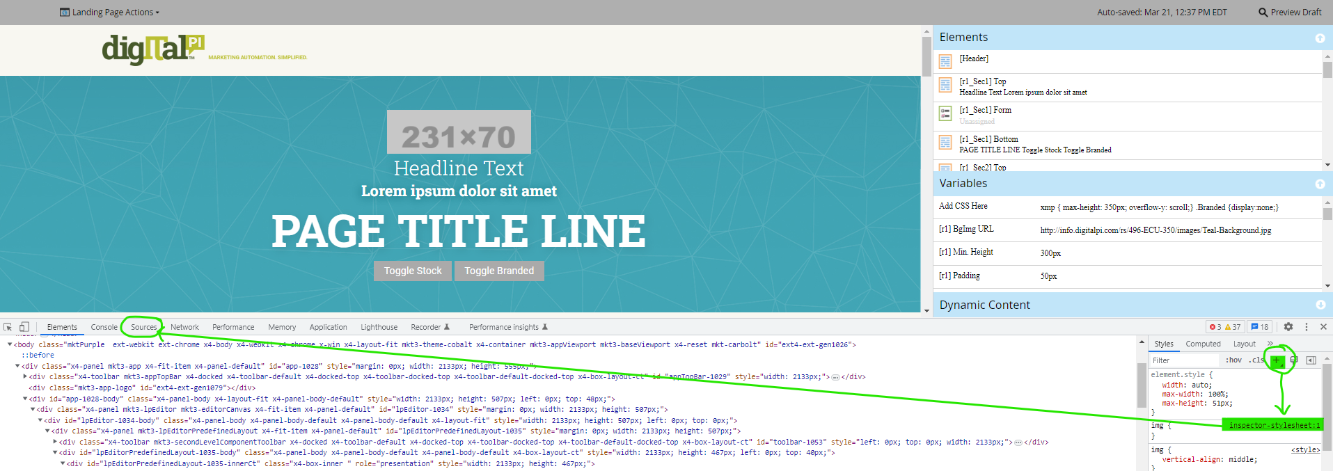Solved: Edit HTML of Landing Page - Marketing Nation
