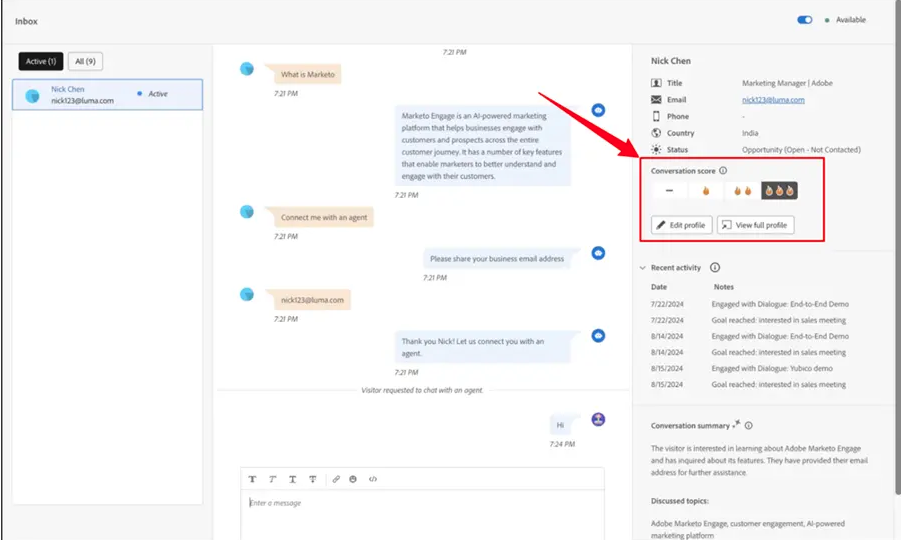 Drive More MQLs through Conversation Scoring in Dynamic Chat